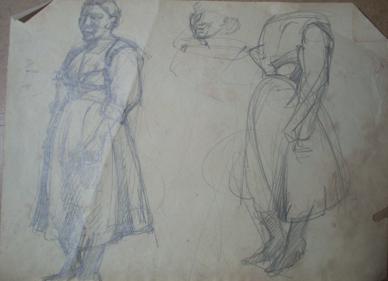 Schizzi vari di Assunta 30 figura femminile disegno 1937 - 1937
