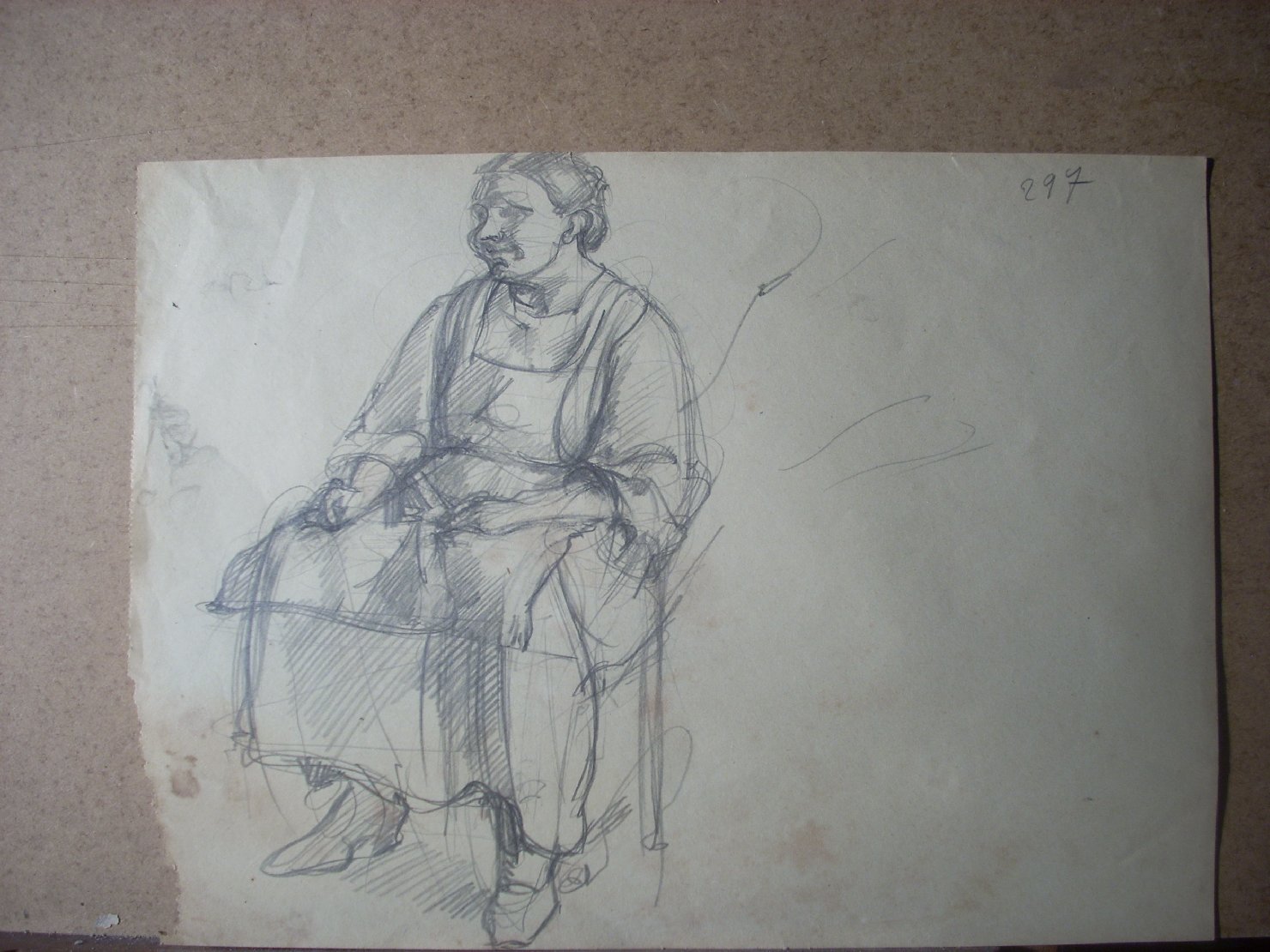 Schizzi vari di Assunta 121 figura femminile disegno 1900 - 1981