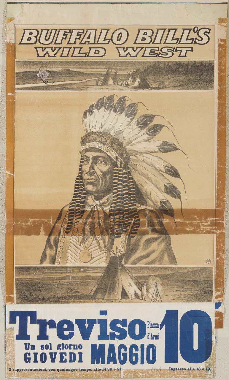 Buffalo Bill's ritratto a mezzo busto di Buffalo Bill's manifesto